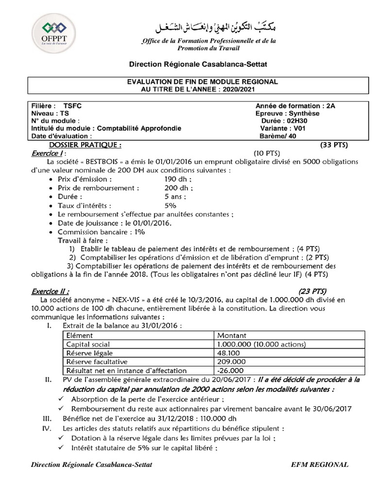 Efm Compta Approfondie | PDF