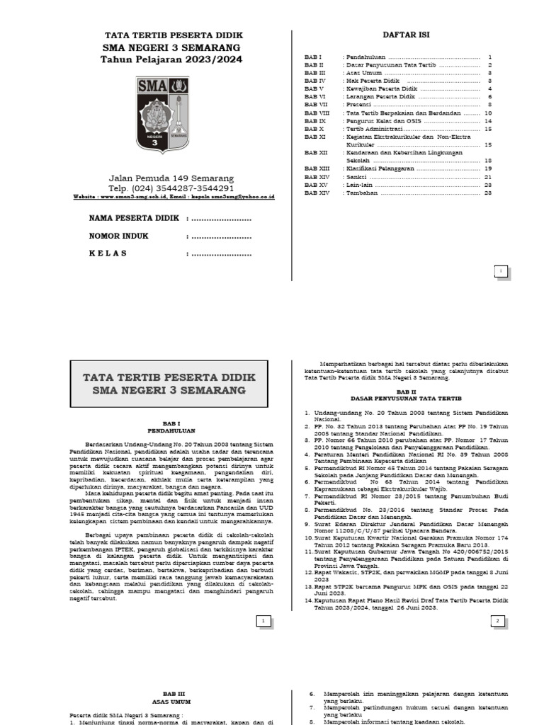 TaTib Siswa 2023-2024 | PDF