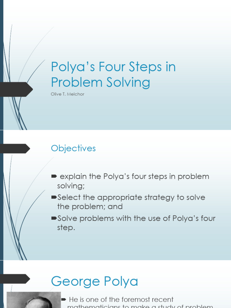 Polyas Four Steps in Problem Solving | PDF