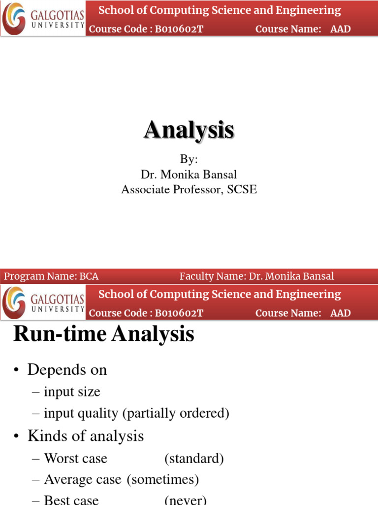 Analysis Pdf Algorithms Computer Science