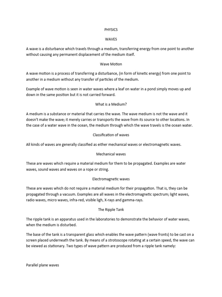 Physics Waves | PDF