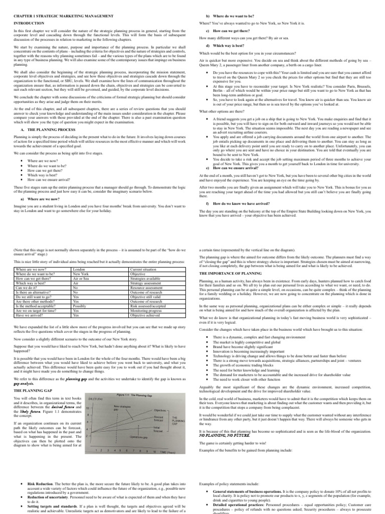 Strategic Marketing Management Module 1 | PDF | Marketing | Planning