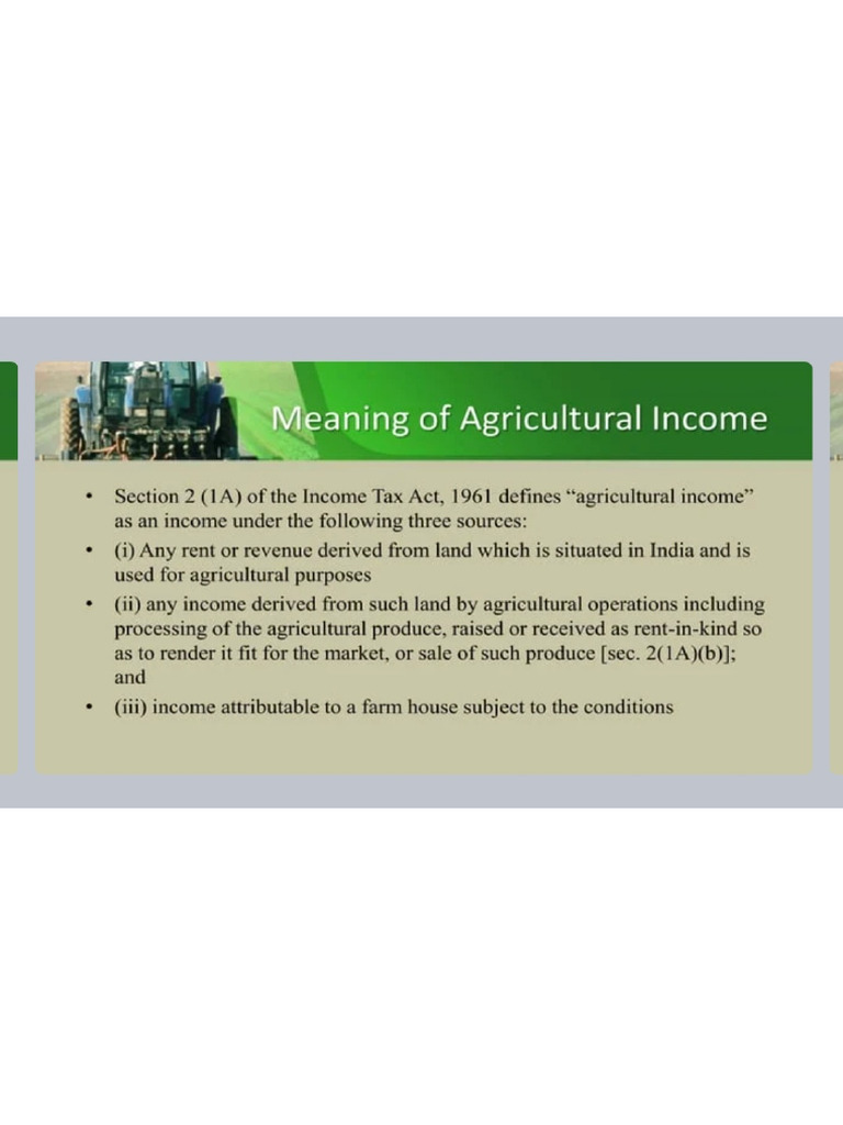 Agricultural Income | PDF