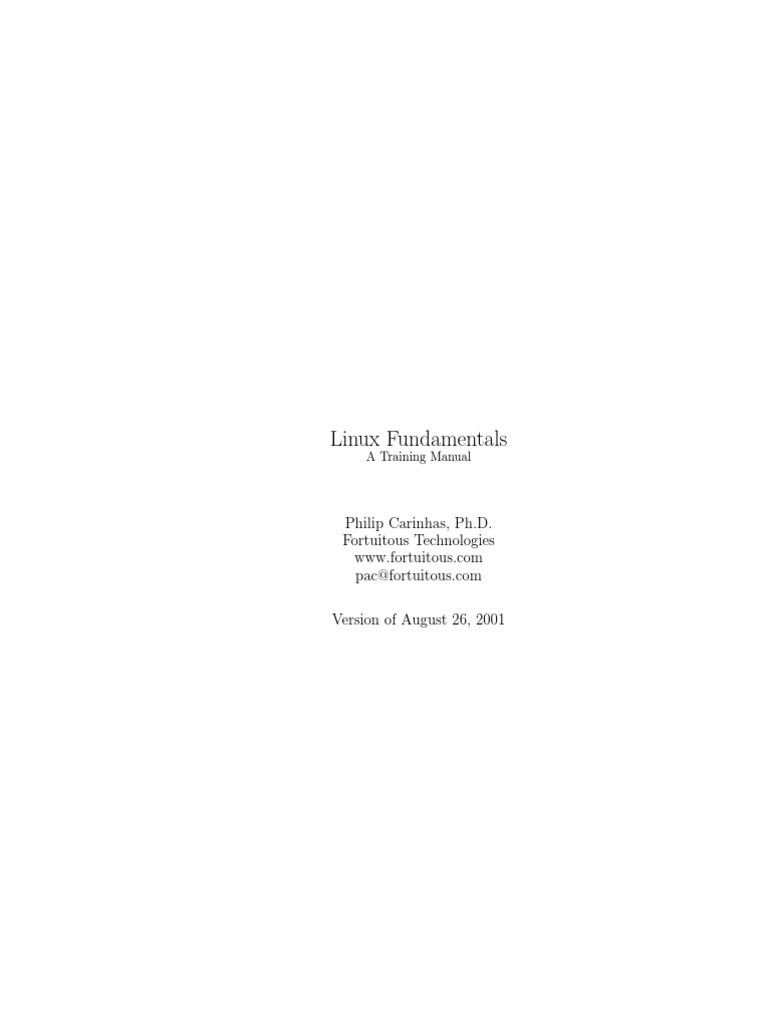 Linux Fundamentals Pdf Unix Command Line Interface