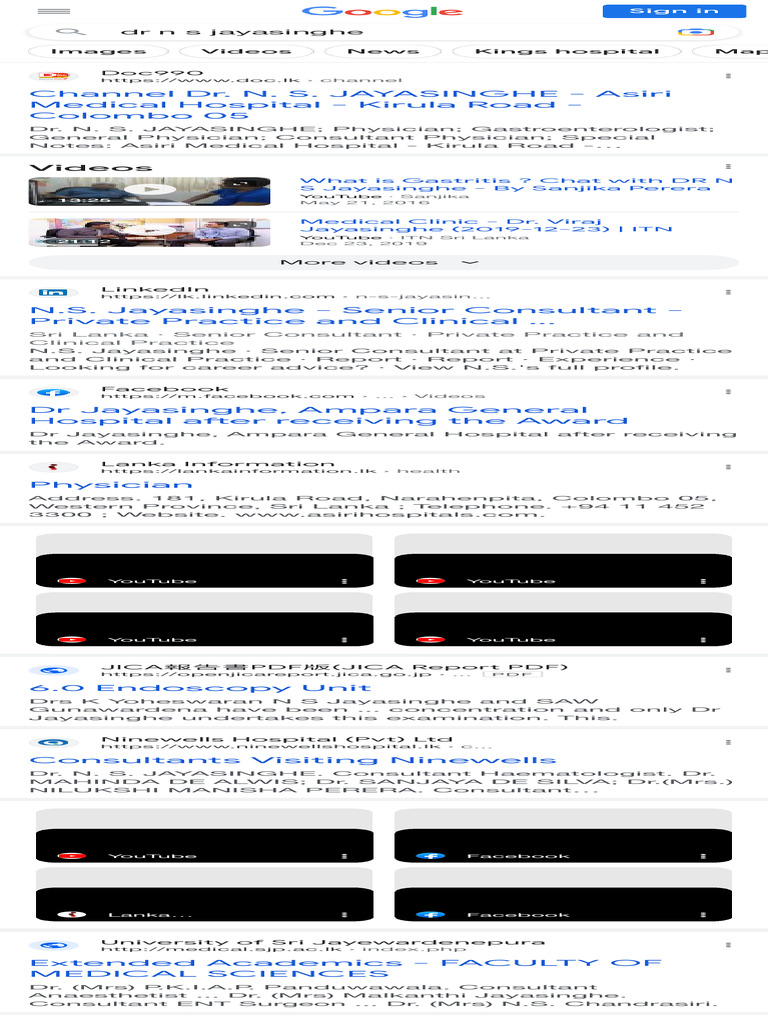 Dr n s Jayasinghe - Google Search | PDF | Health Care | Medicine