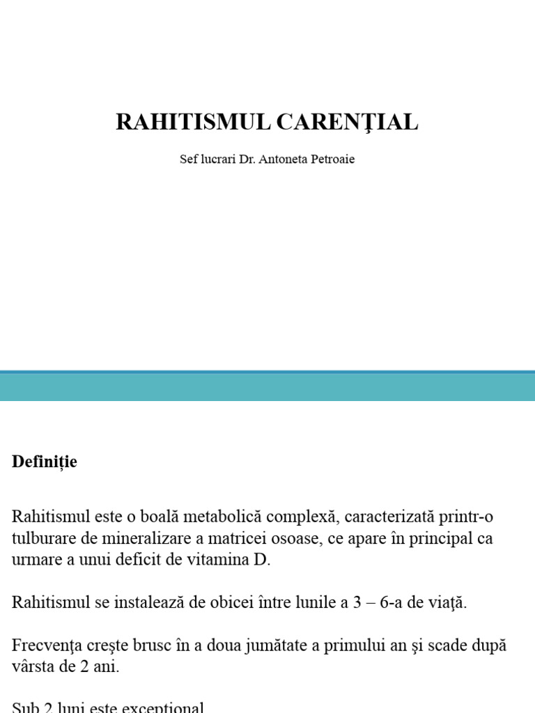Rahitismul carential | PDF