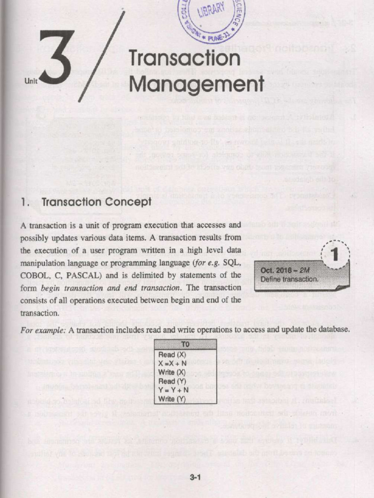 03 BBA-CA Sem - II Relational Database Pdf. Chapter 03 (03. Transaction ...