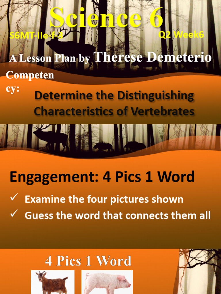 Science6 Q2 - Lesson On Determine The Distinguishing Characteristics of ...