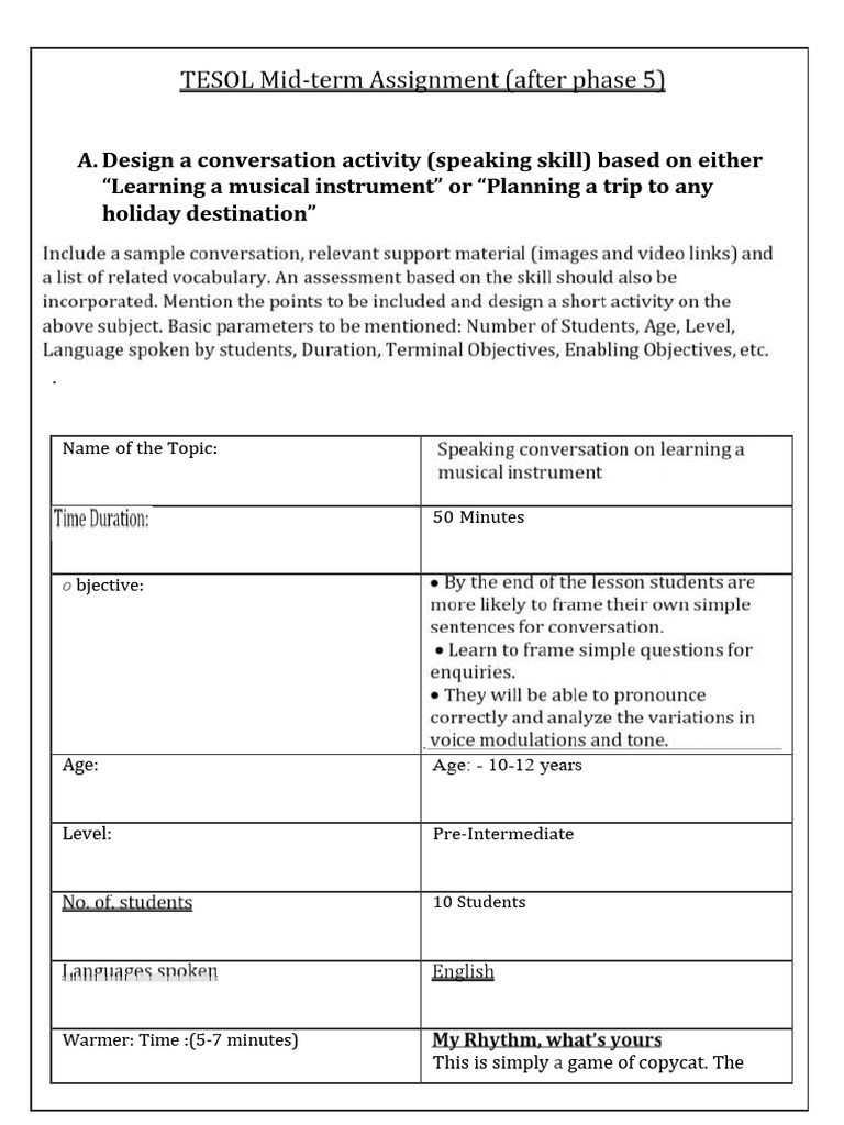 Recorrected 1st Assignment of Tesol | PDF | Teachers | Classroom