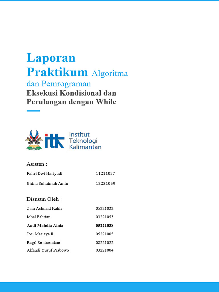 Laporan Praktikum Algoritma Pemrograman | PDF