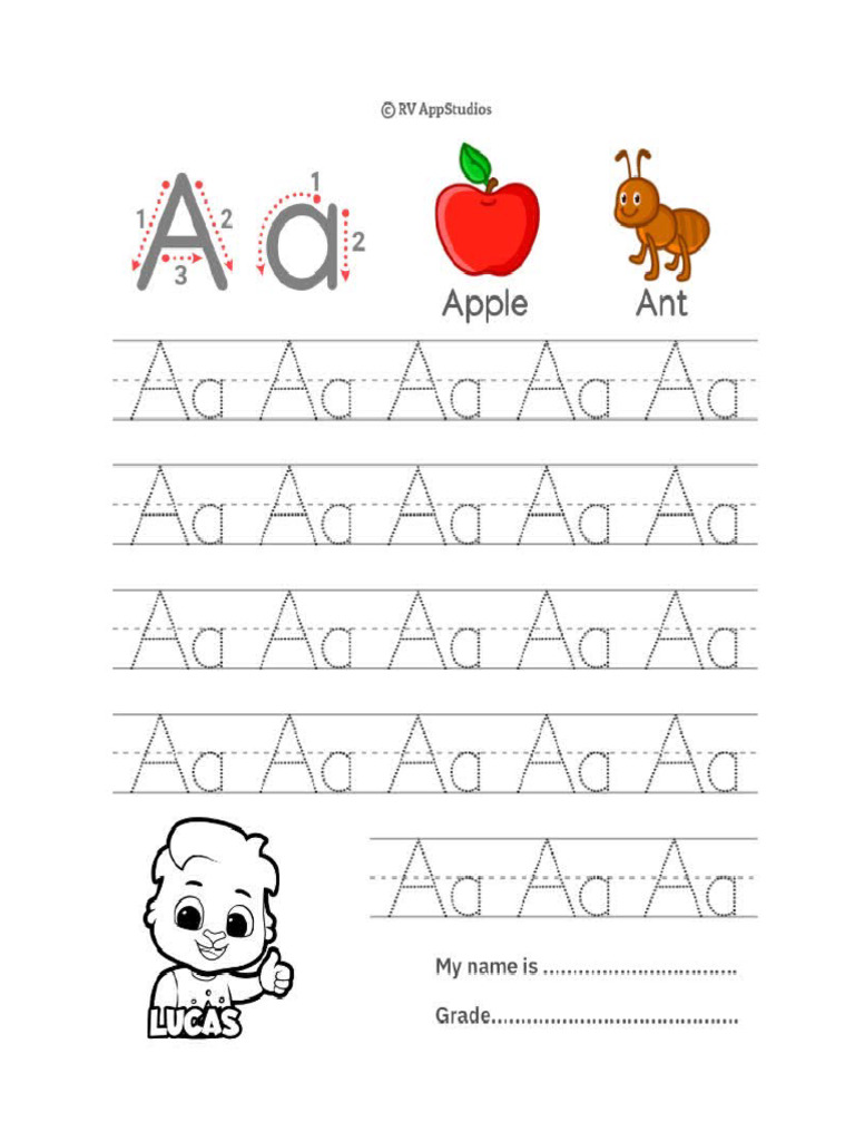 Tracing Letter A To Z | PDF