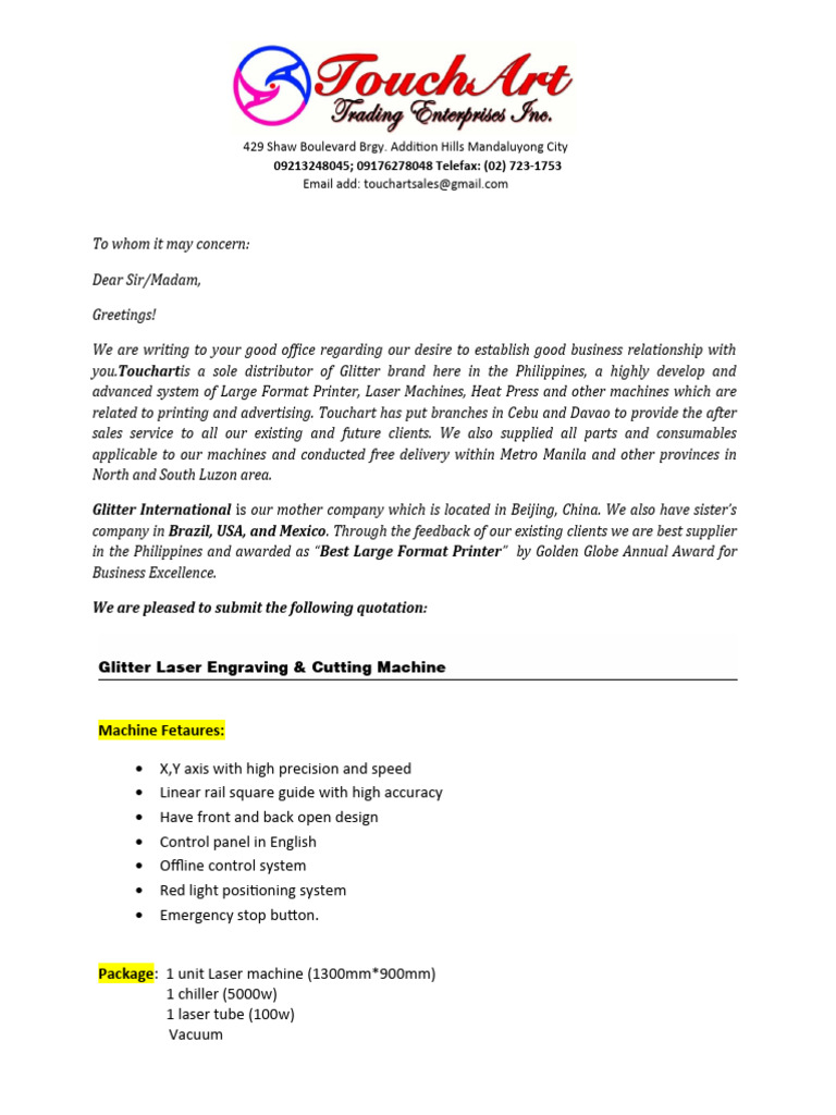 Glitter Laser Machines Cash | PDF | Secondary Sector Of The Economy ...