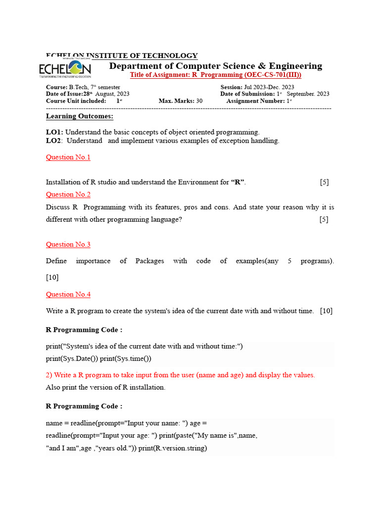 R Programing | Download Free PDF | Computer Programming | Software Engineering