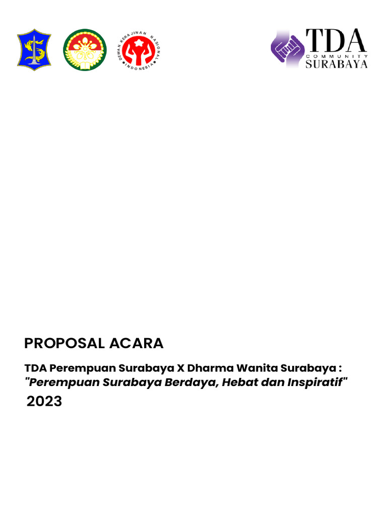 Internal - Proposal Acara Tda Surabaya | PDF
