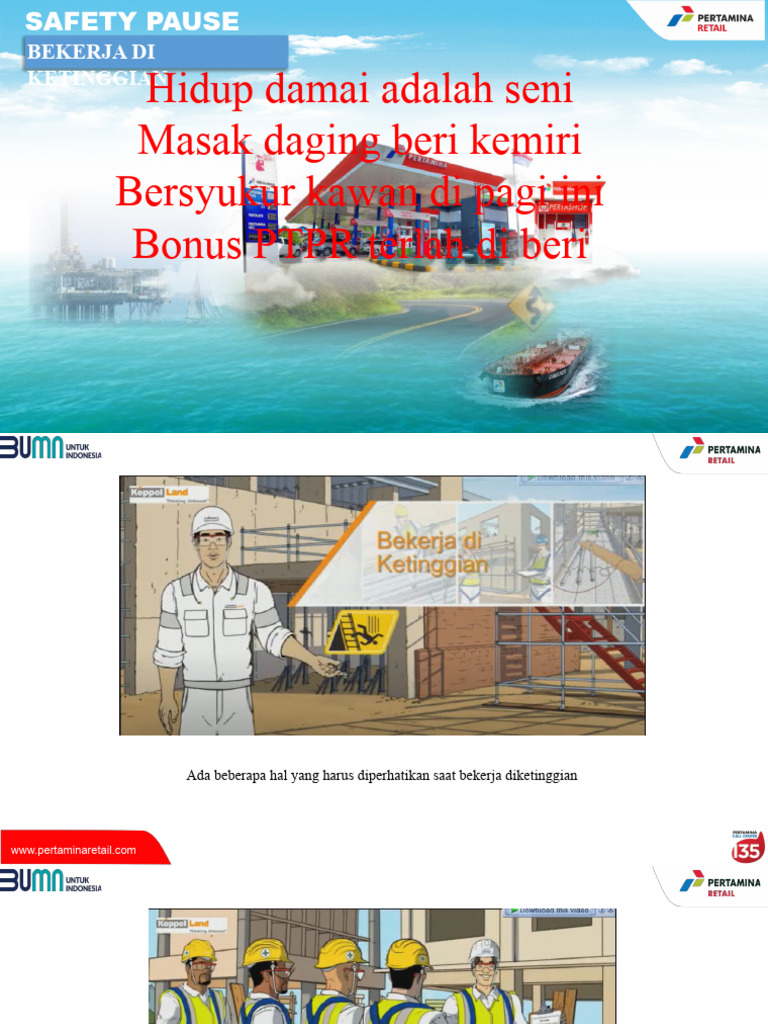 Safety Pause Bekerja Pada Ketinggian | PDF