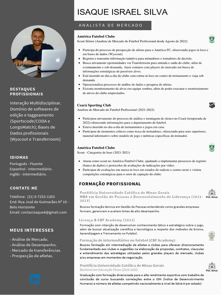 CV Isaque Silva - (Português) | PDF