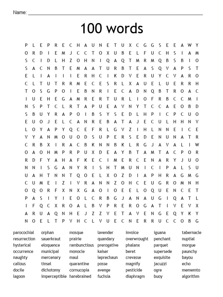 100 Words A6f9 6162d7c1 | PDF