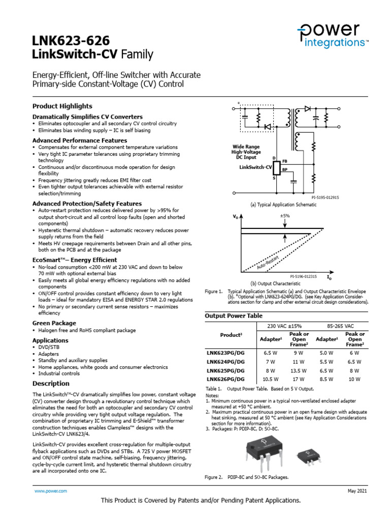 Linkswitch CV Data Sheet | PDF