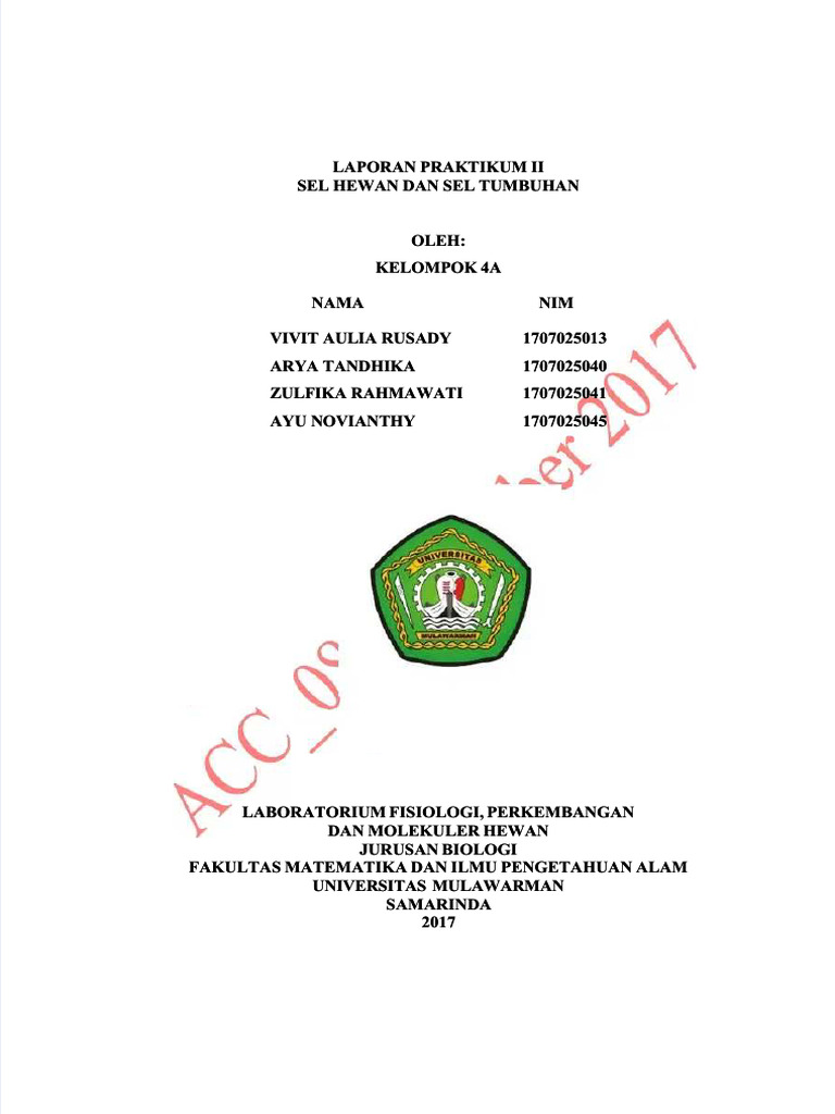 PDF Acara 2 Sel Hewan Dan Sel Tumbuhan - Compress | PDF