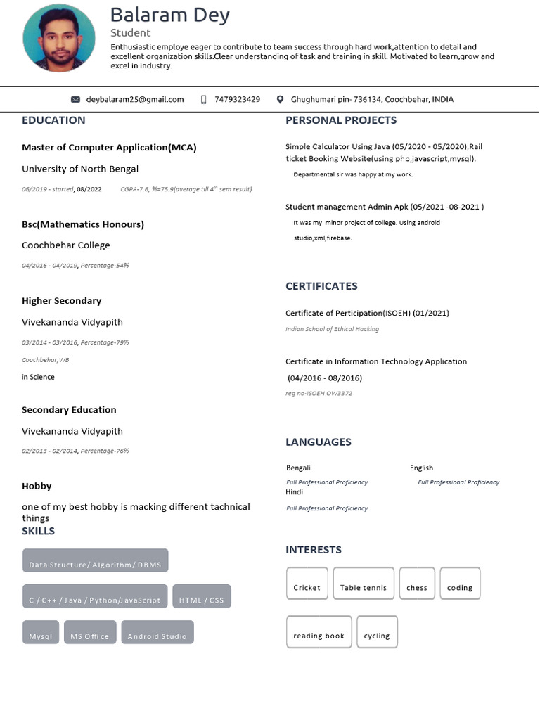 Balaram's Resume (Advance) | PDF | Computing | Software