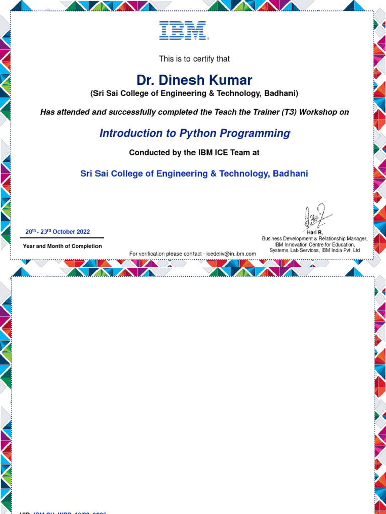 Intro To Python Dr. Dinesh Kumar | PDF