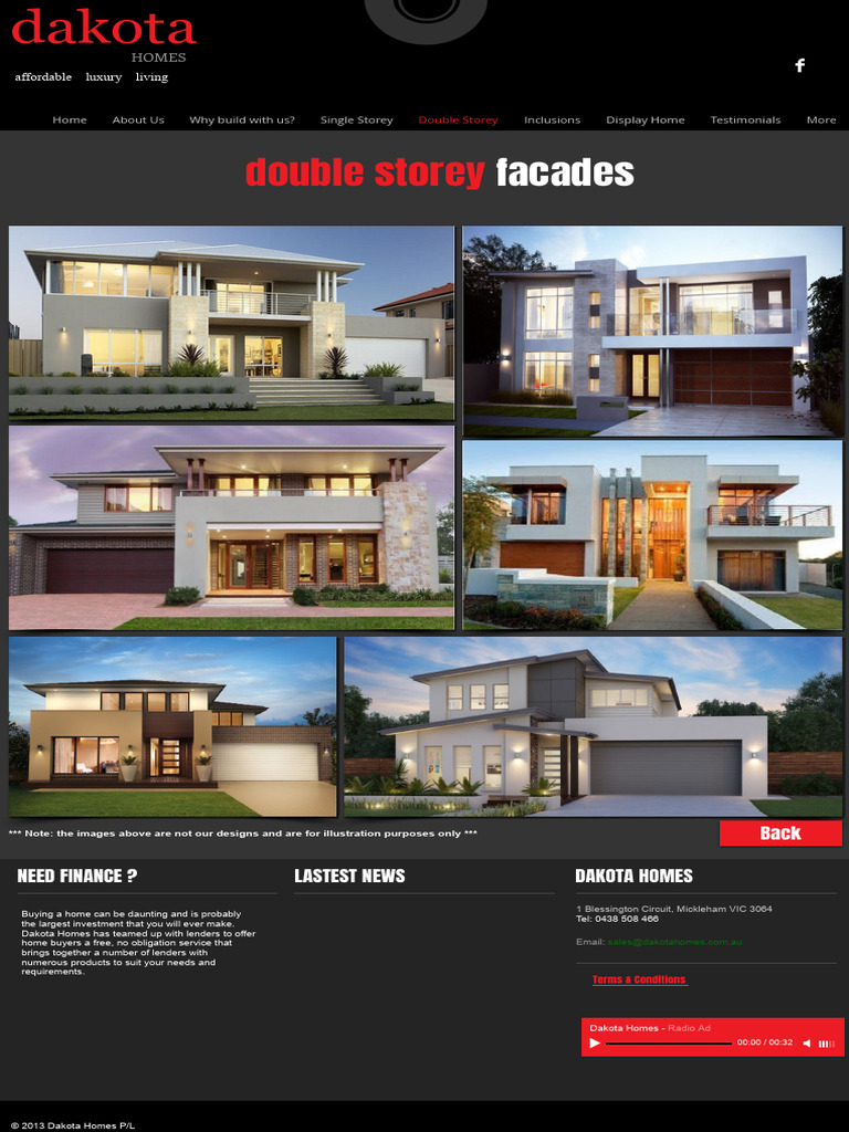 Double Storey Facades Dakota-Homes | PDF