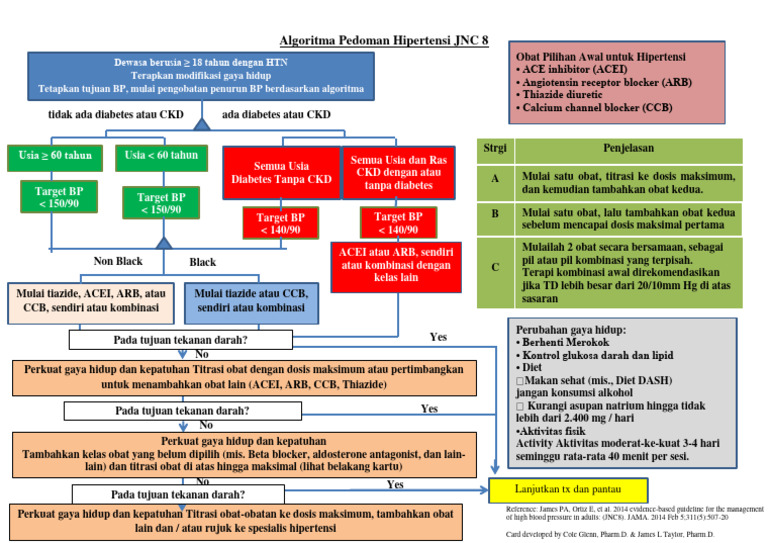 Algoritma Pedoman Hipertensi JNC 8 | PDF