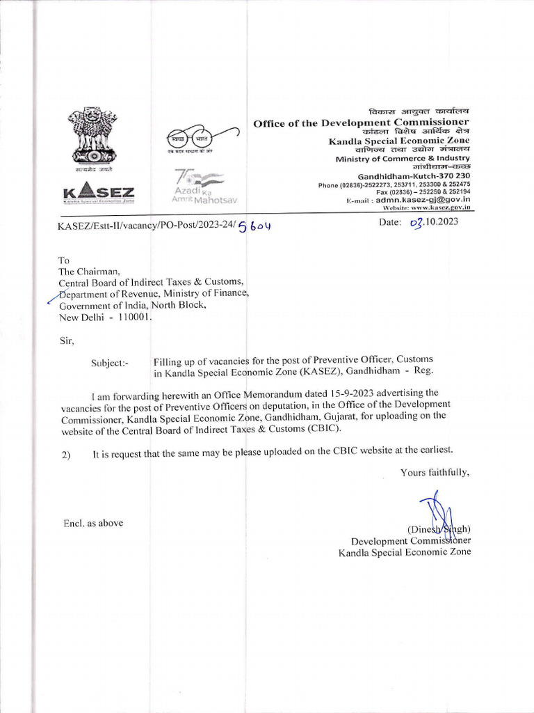 KASEZ Preventive Officer Vacancies | PDF