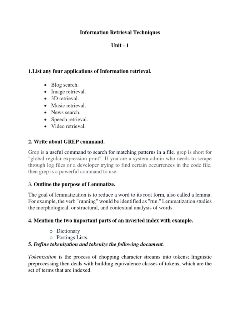 Irt Ans | PDF | Information Retrieval | Computing