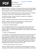 I Am Malala PDF | PDF | Malala Yousafzai