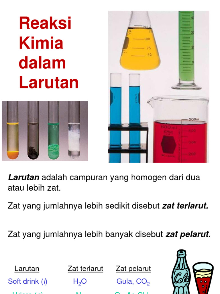 Reaksi Kimia dalam Larutan dan Elektrolit | PDF