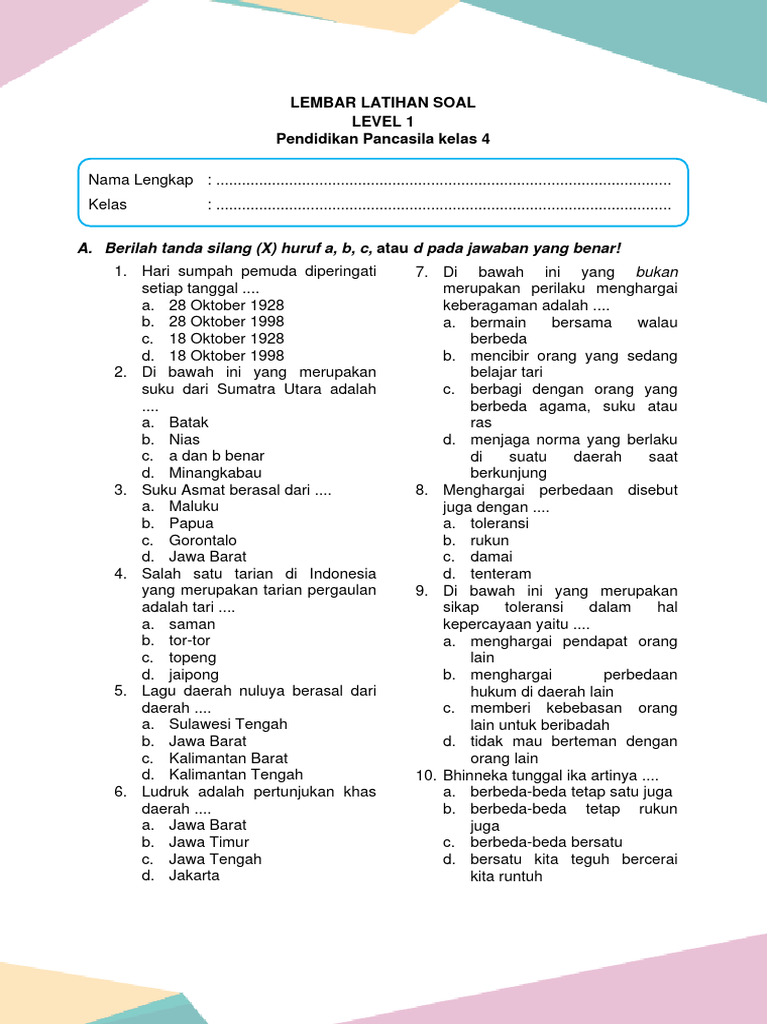 V Latihan Soal - Bab 3 | PDF