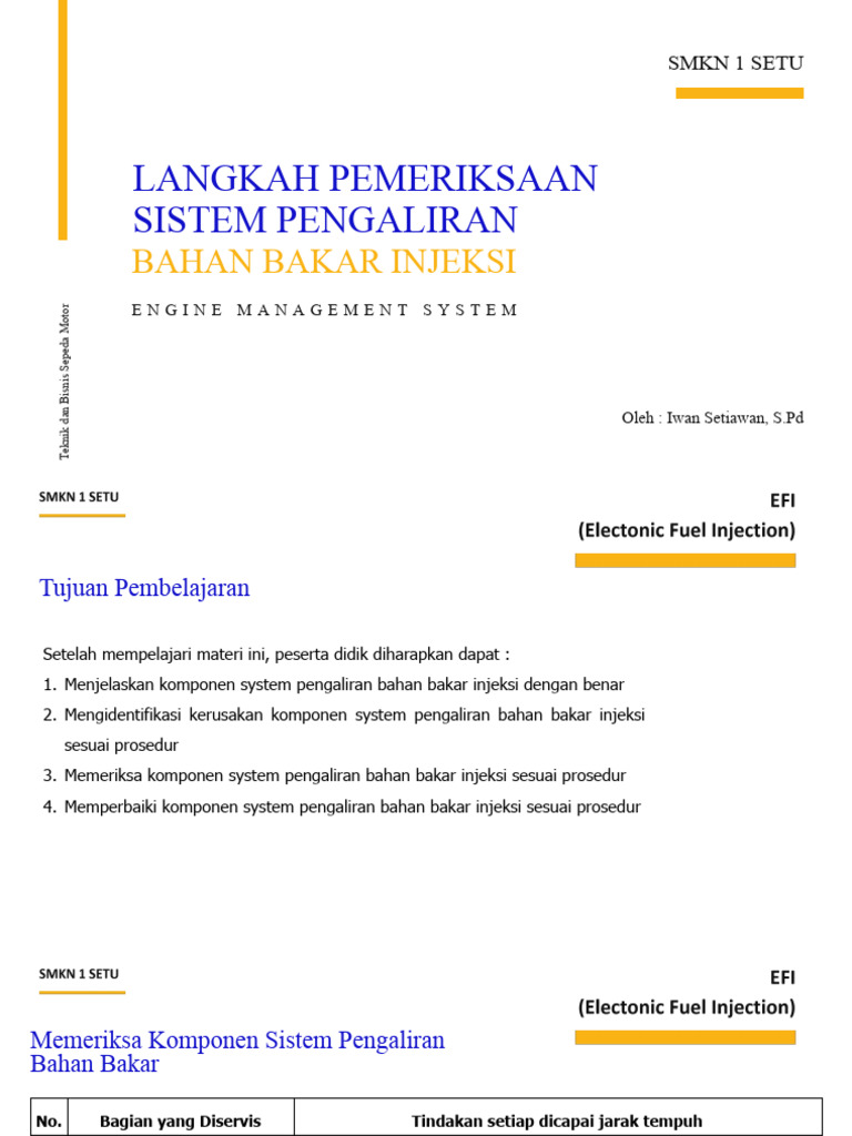 Sistem Injeksi Sepeda Motor (Langkah Pemeriksaan) | PDF