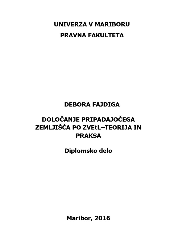 Univerza V Mariboru Pravna Fakulteta | PDF