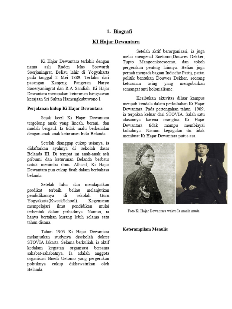 Biografi Ki Hajar Dewantara | PDF