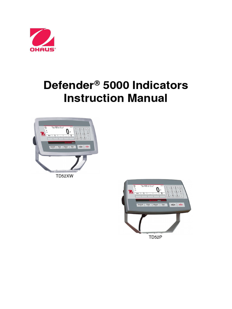 Instruction Manual TD52 Terminal en ES FR de IT 30430958 D | Download ...