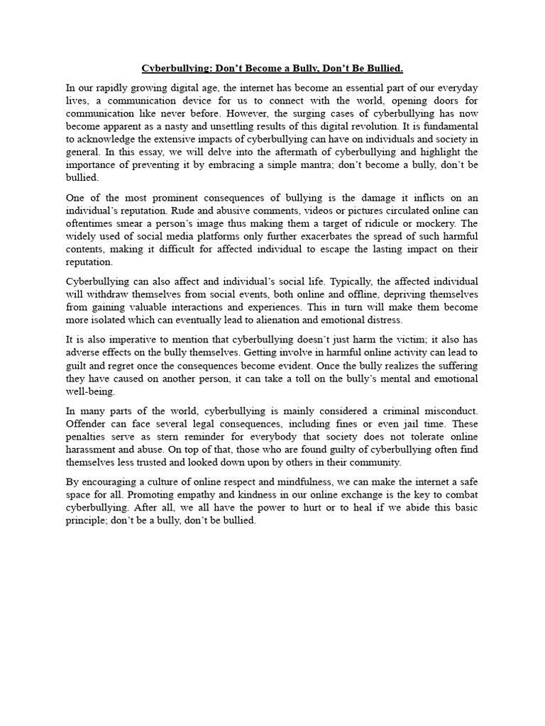 Cyberbullying | PDF | Cyberbullying | Bullying