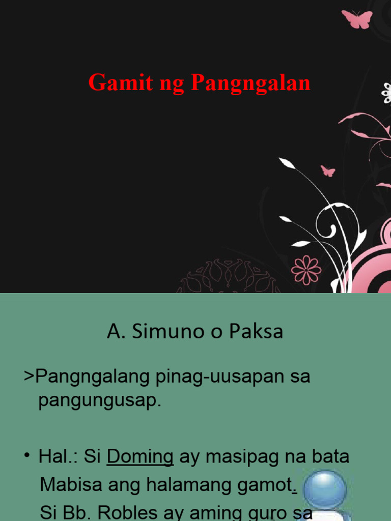 Gamit NG Pangngalan | PDF
