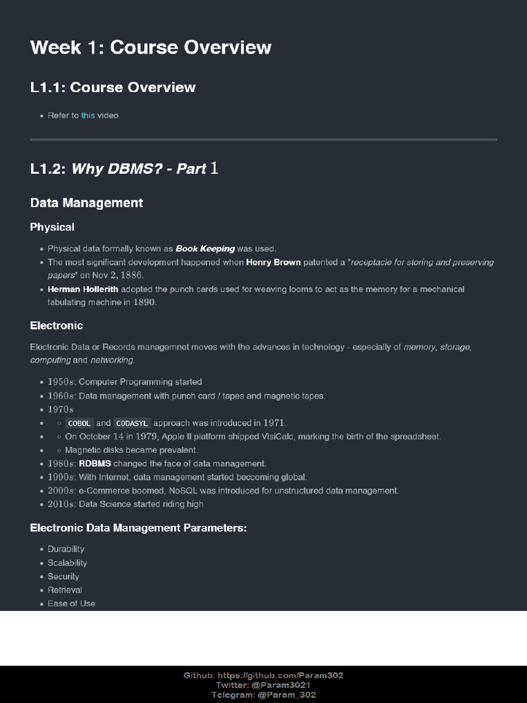 Dbms Week 1 ~ Parampreet Singh Pdf 