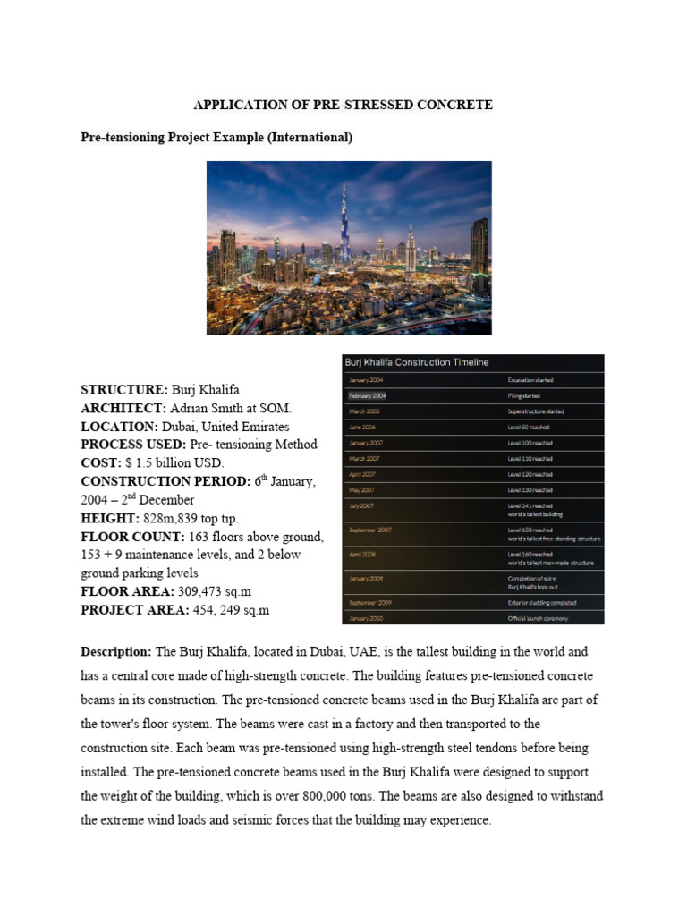 Application of Pre Tensioned Method | PDF | Prestressed Concrete ...