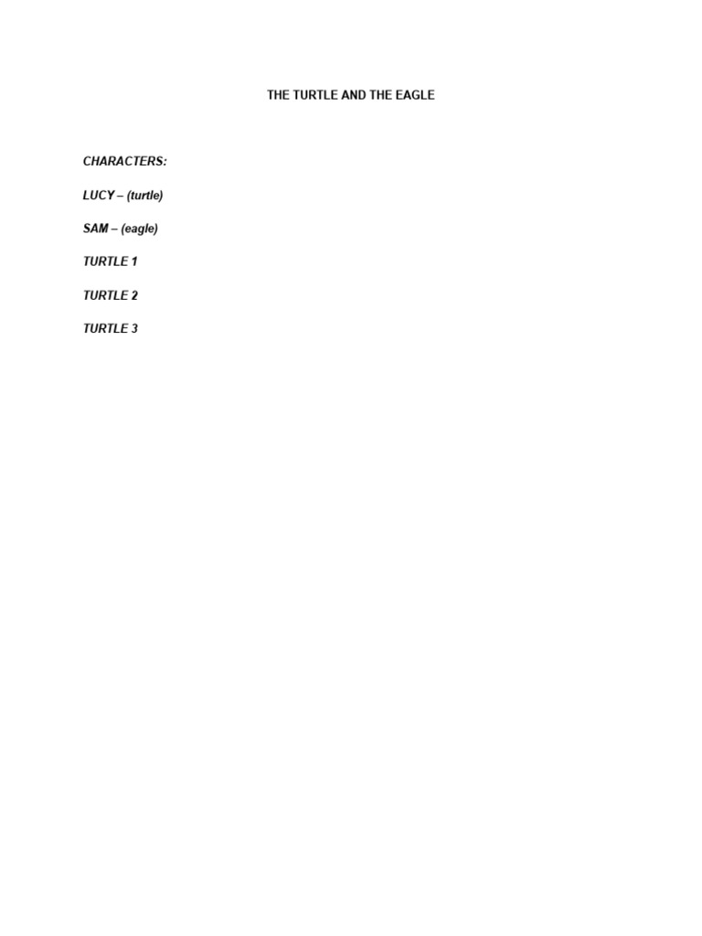 Y1 - The Turtle and The Eagle | PDF
