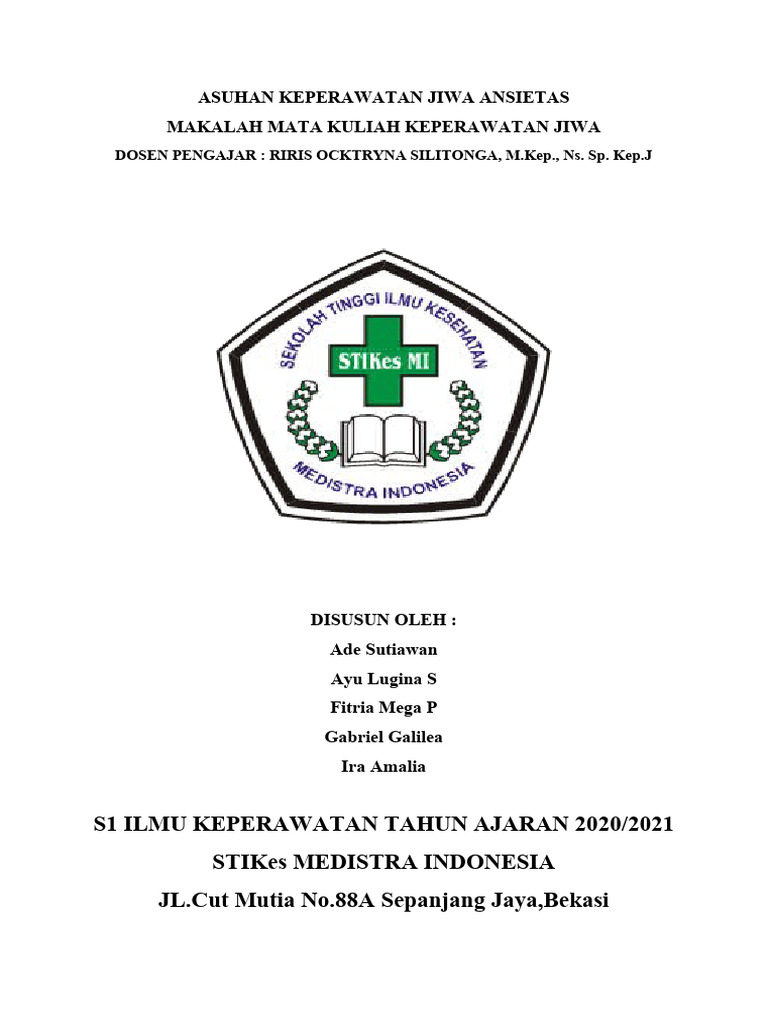 LP asuhan keperawatan pada pasien ansietas | PDF