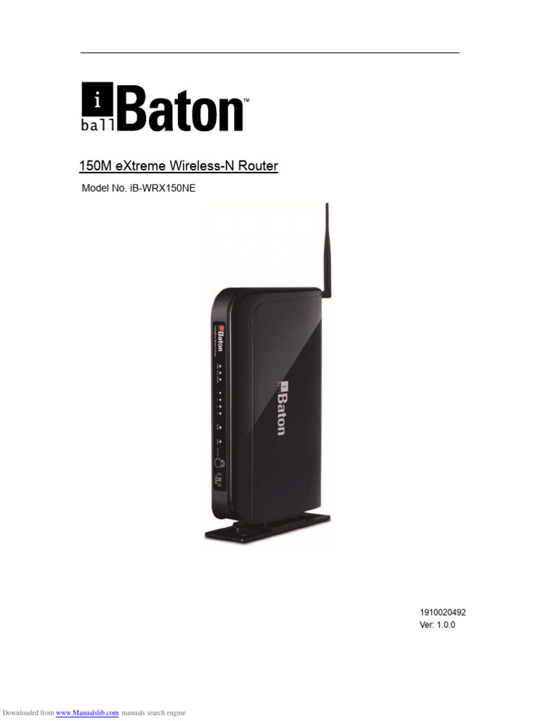 Ibwrx150ne Baton | PDF | Ip Address | Router (Computing)