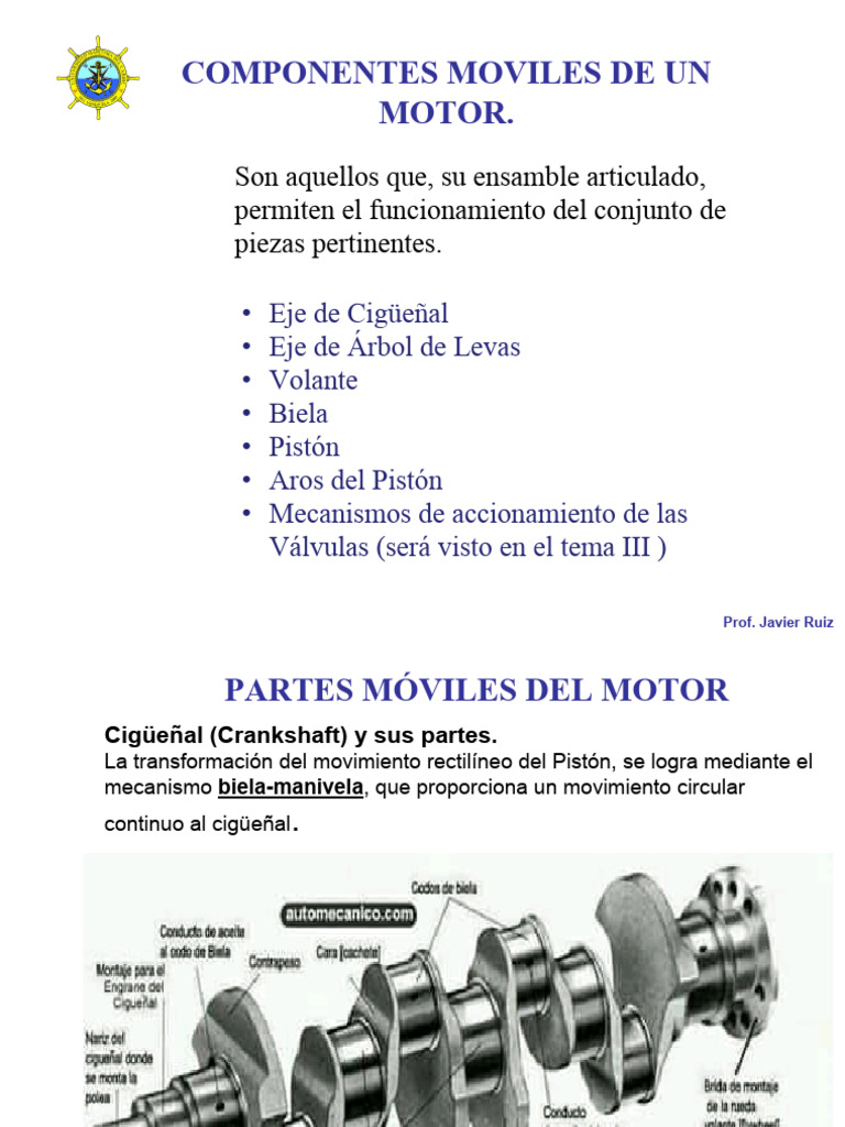 Componentes Moviles de Un Motor | PDF | Pistón | Motores