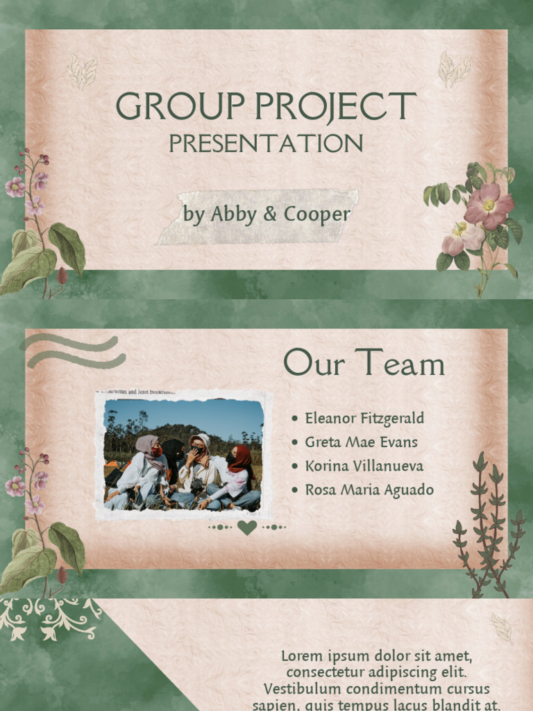 Group Project Presentation Overview | PDF
