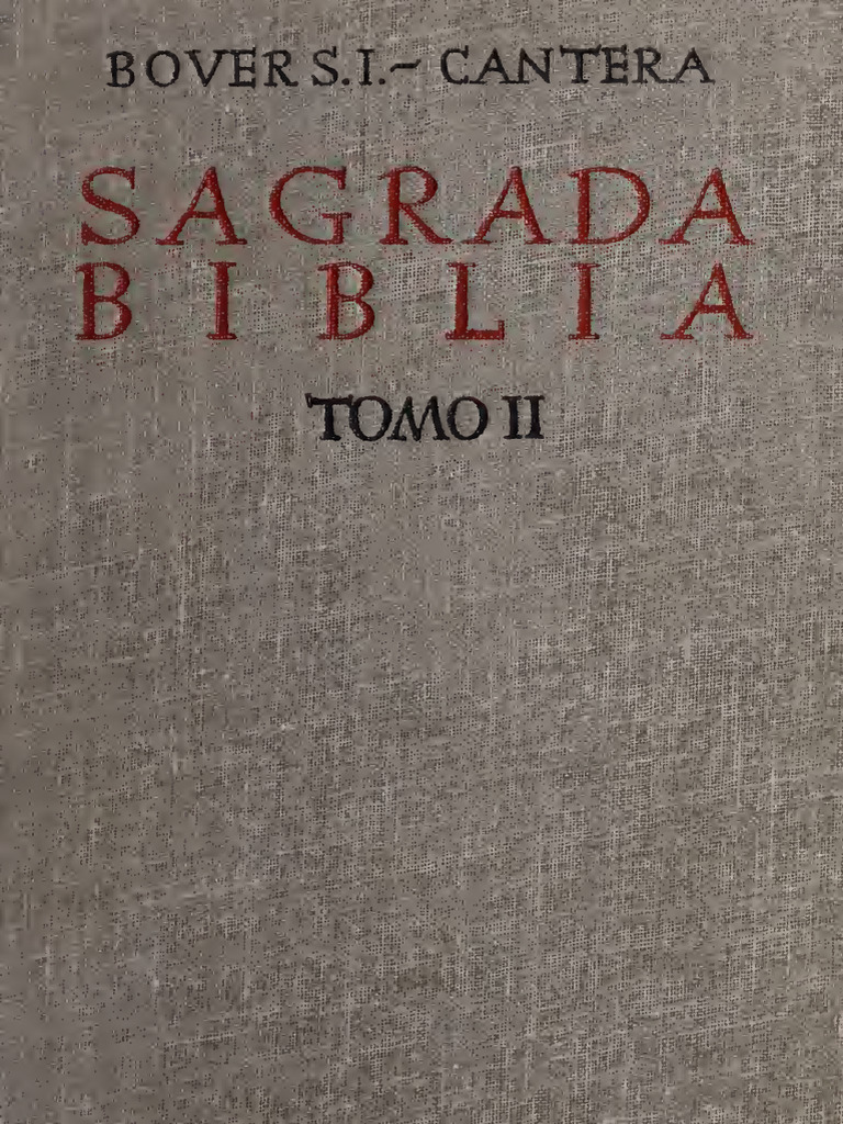 Sagrada Biblia - Bover, Cantera (Tomo 2) | PDF | Religión y espiritualidad | Clásicos