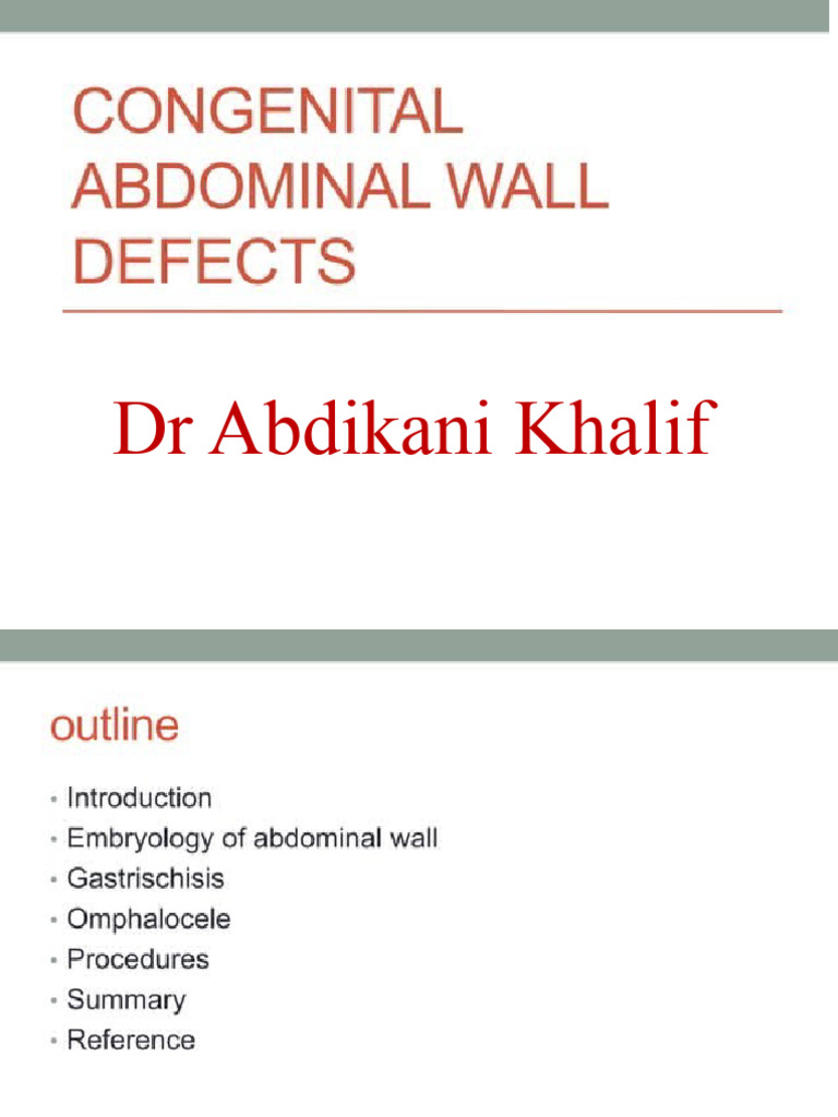 Abdominal Wall Defects | PDF