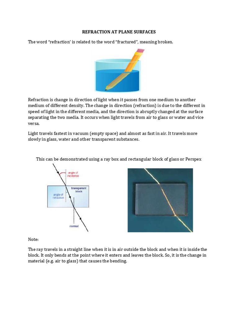 Refraction | PDF | Refraction | Optical Fiber Refraction | PDF | Refraction | Optical Fiber