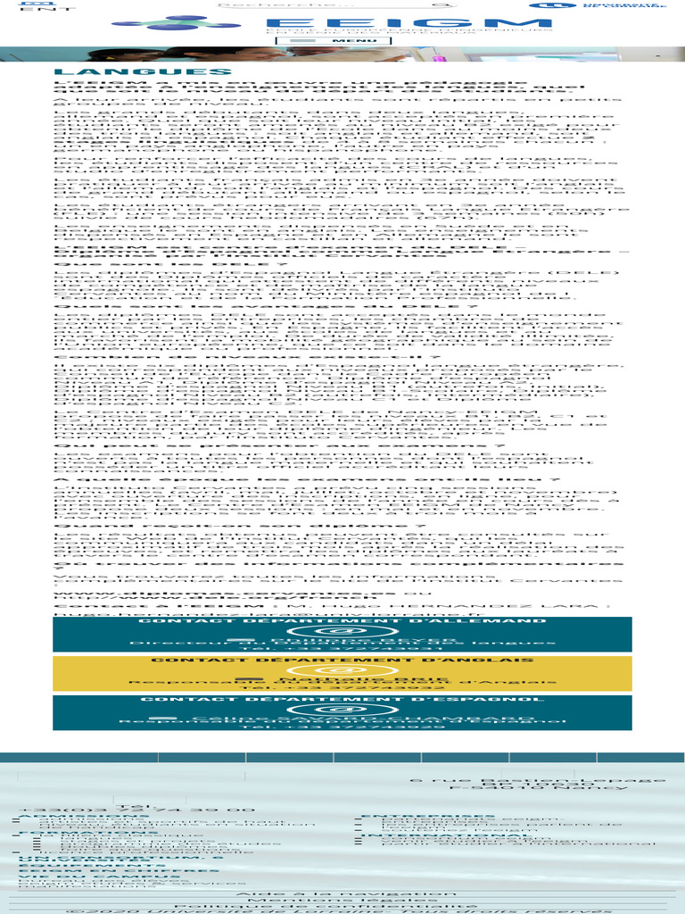 Langues - Eeigm | PDF