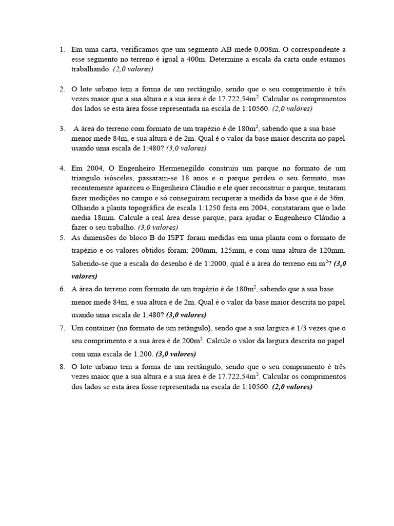 Exercicios de Escala | PDF